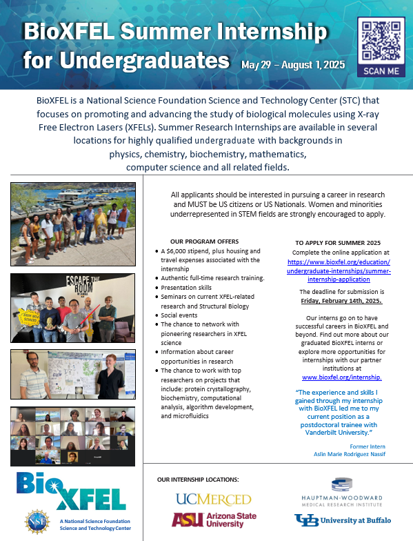 BioXFEL - Summer Internship Application